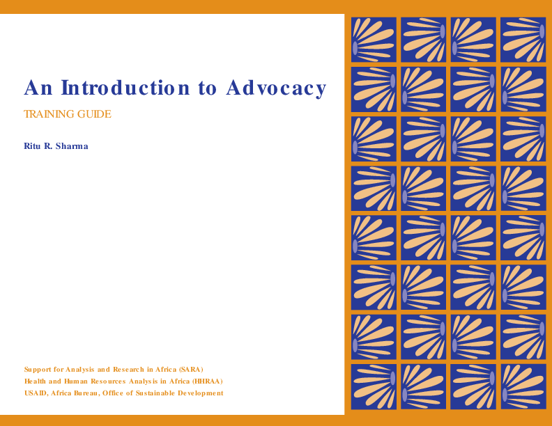 An introduction to advocacy. Training Guide | Save the Children’s ...
