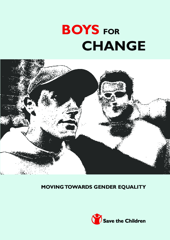 Boys for change – moving towards gender equality | Save the Children’s ...