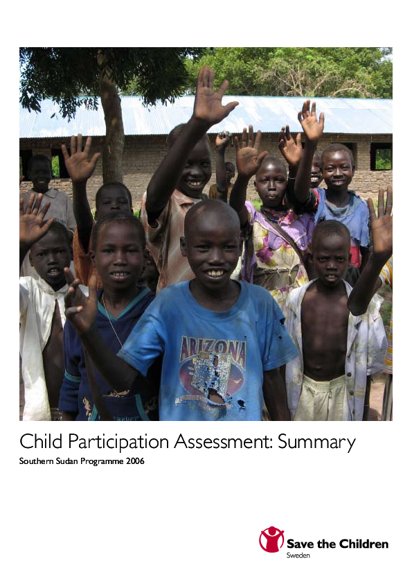 Child participation assessment: Summary – Southern Sudan Programme ...