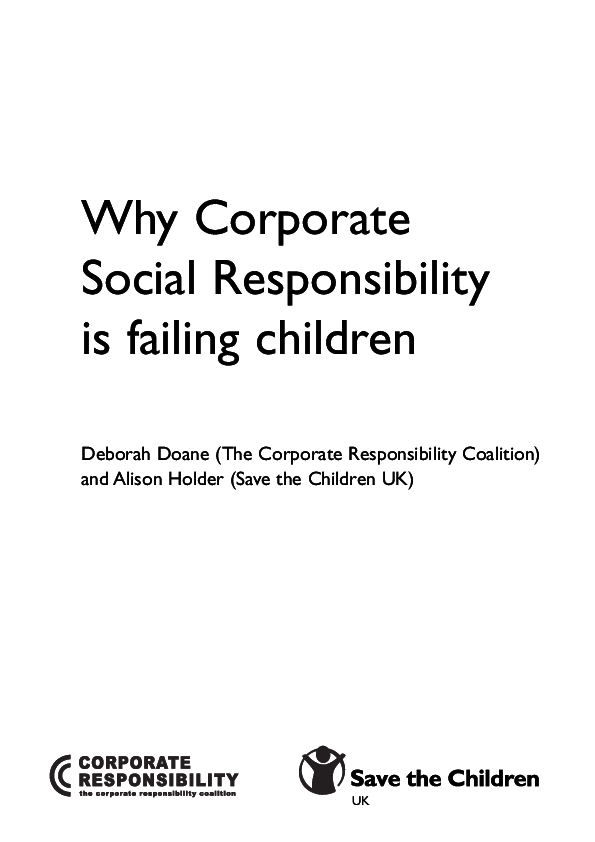 Why corporate social responsibility is failing children | Save the ...