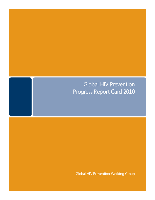Global HIV Prevention Progress Report Card 2010 | Save the Children’s ...