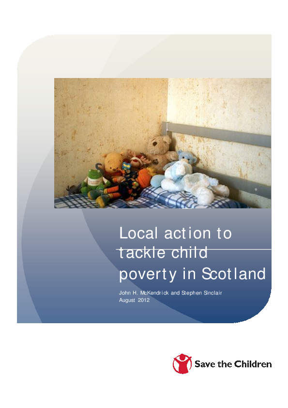 Local action to tackle child poverty in Scotland | Save the Children’s ...