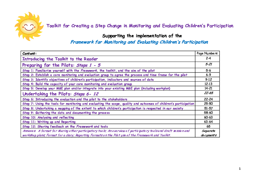 Toolkit for Creating a Step Change in Monitoring and Evaluating ...