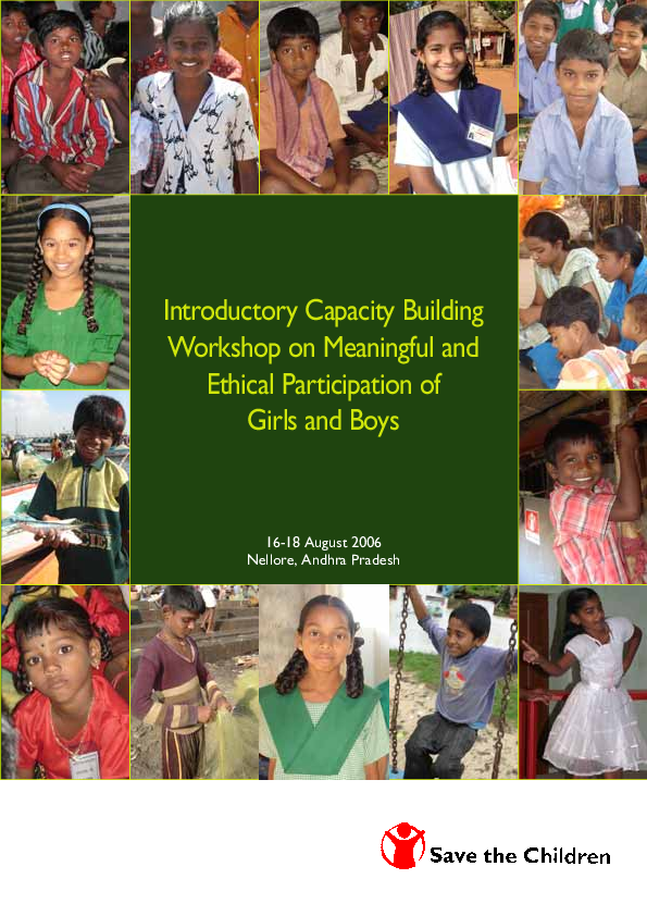 Introductory Capacity Building Workshop on Meaningful and Ethical ...