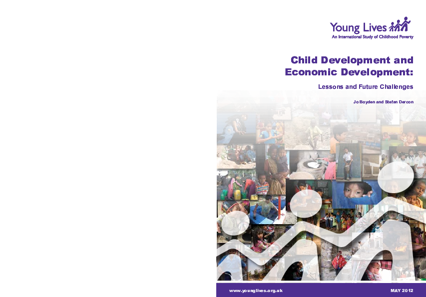 Child development and Economic Development: Lessons and Future ...