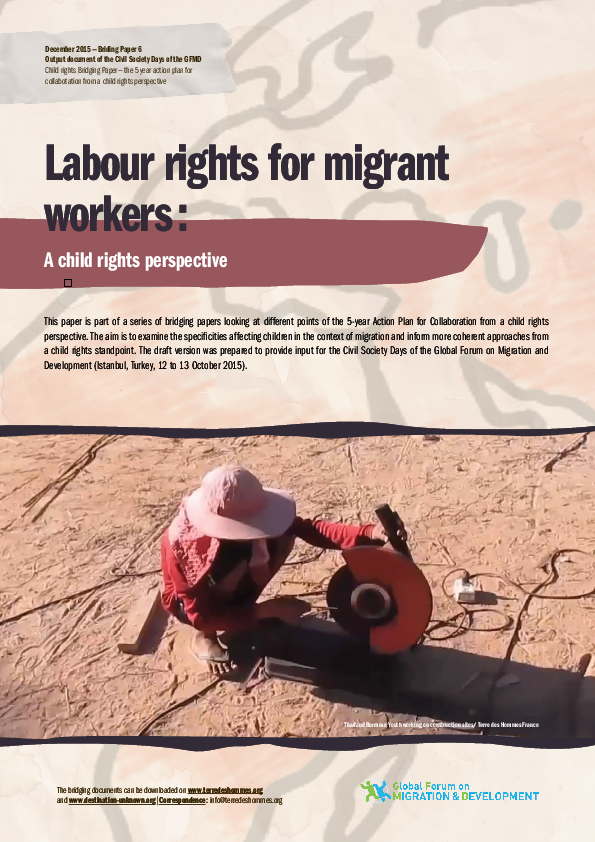 Labour Rights for Migrant Workers: A child rights perspective | Save ...