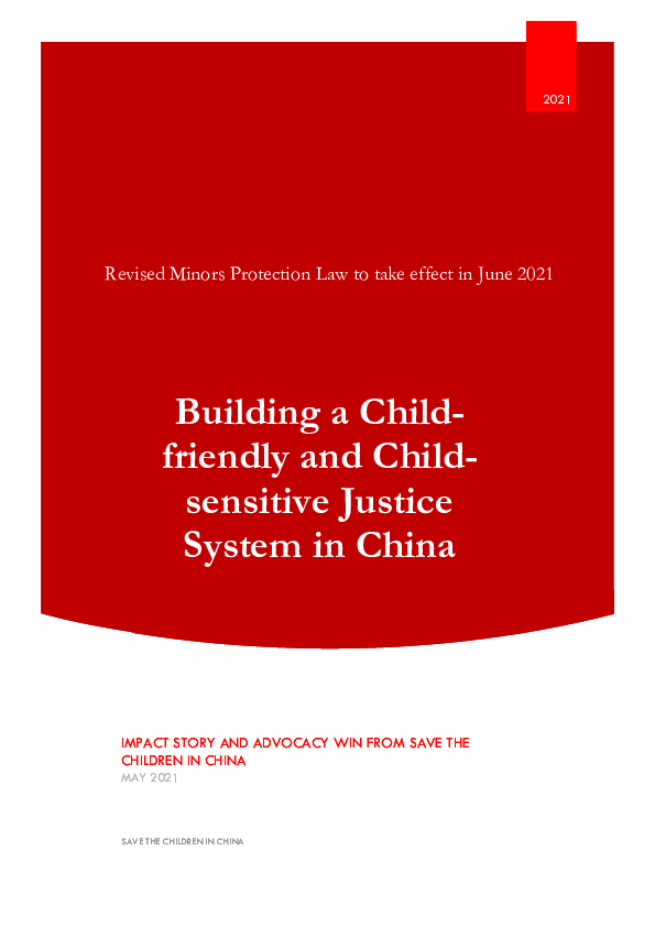 Building a Child-friendly and Child-sensitive Justice System in China ...