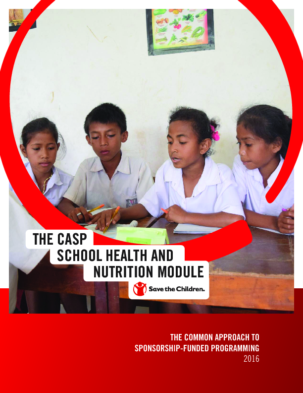 Common Approach to Sponsorship Programming: The School Health and ...