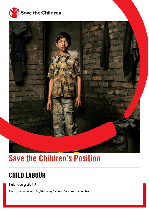 Save the Children’s Position on Child Labour | Save the Children’s ...