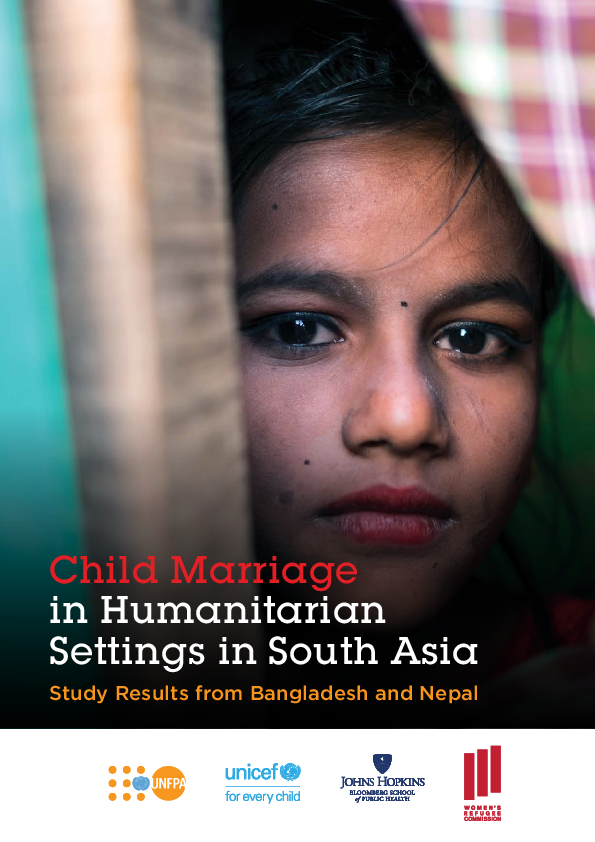 Child Marriage in Humanitarian Settings in South Asia: Study results ...