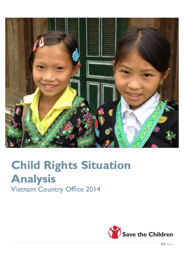 Child Rights Situation Analysis: Vietnam Country Office 2014 | Save the ...