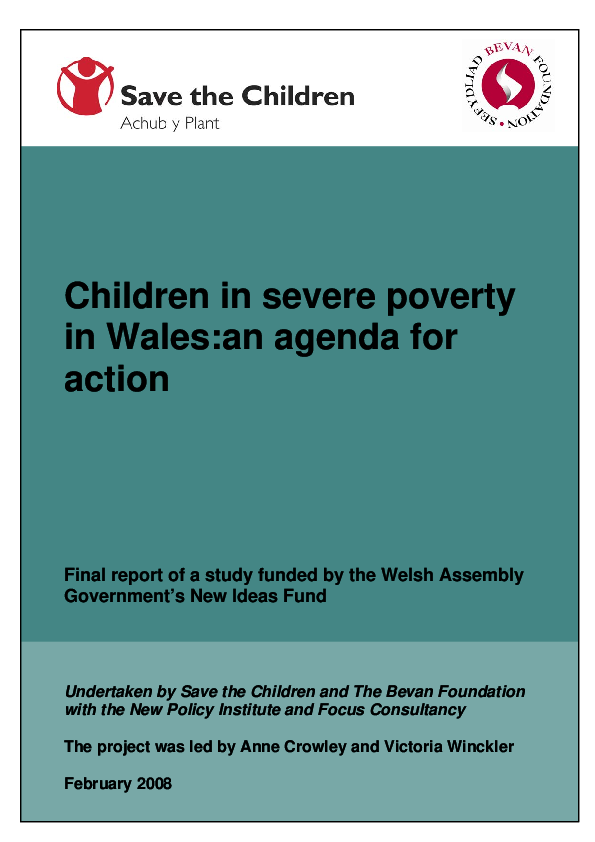Children in Severe Poverty in Wales: An agenda for action | Save the ...