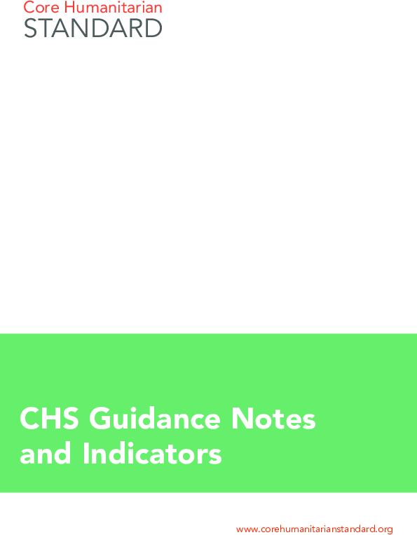The CHS Guidance Notes and Indicators | Save the Children’s Resource Centre