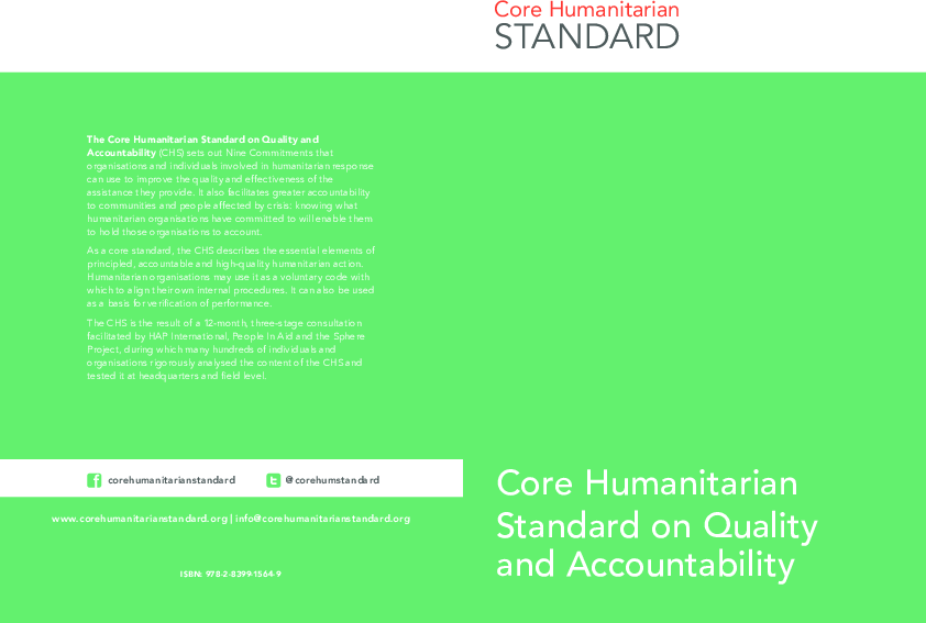 The Core Humanitarian Standard on Quality and Accountability | Save the ...