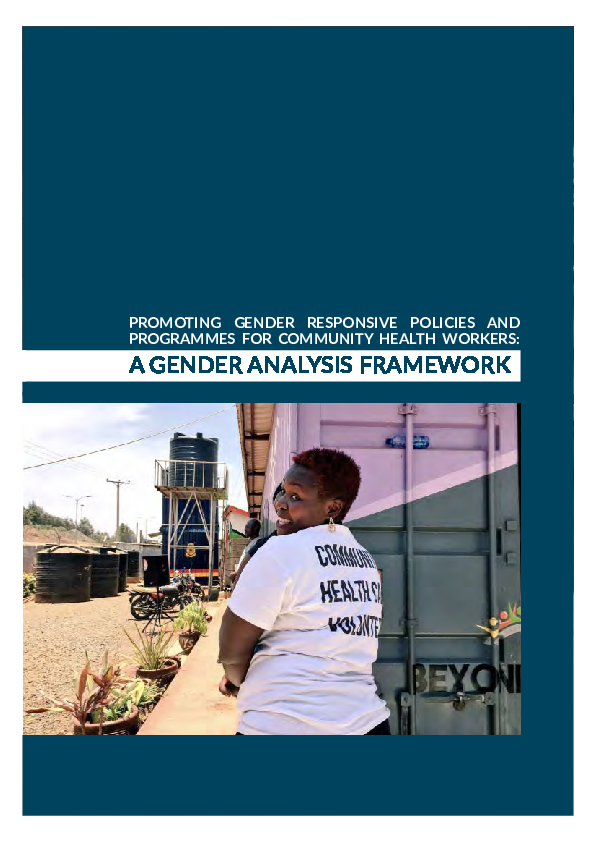 Promoting Gender Responsive Policies and Programmes for Community ...