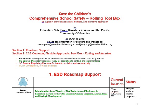 Save the Children’s Comprehensive School Safety – Rolling Tool Box | Save the Children’s ...