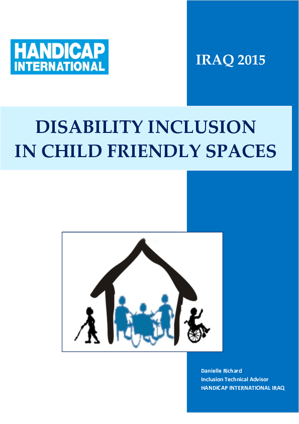 Disability Inclusion in Child Friendly Spaces | Save the Children’s ...