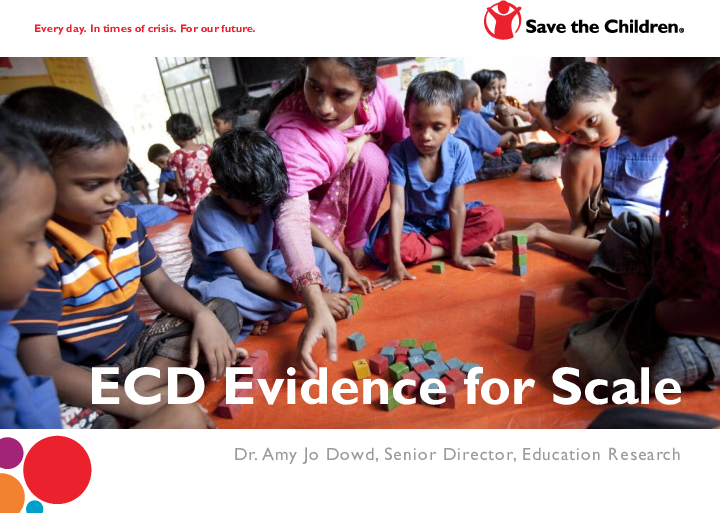 ECD Evidence for Scale | Save the Children’s Resource Centre