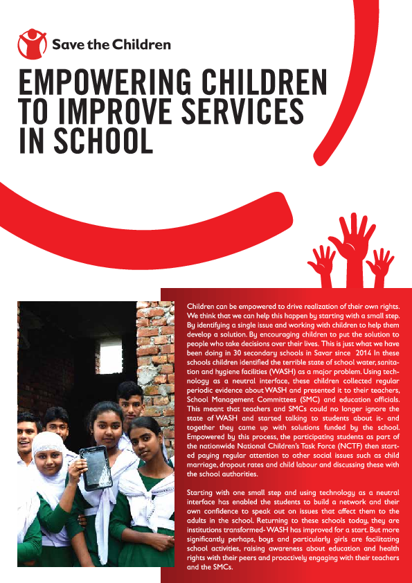 Empowering Children to Improve Services in School | Save the Children’s ...