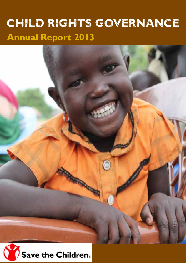 Child Rights Governance: Annual Report 2013 | Save the Children’s ...