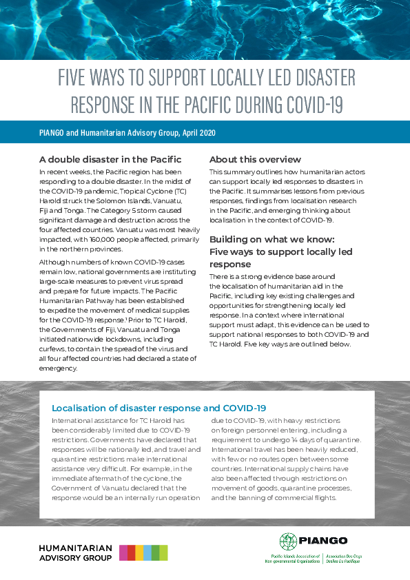 Five Ways to Support Locally Led Disaster Response in the Pacific ...