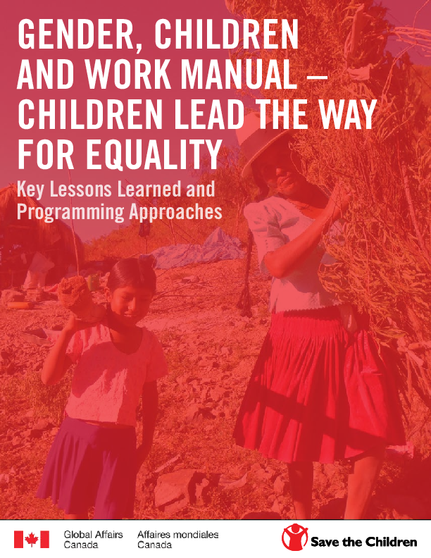 Children Lead the Way Gender & Work Guide | Save the Children’s ...