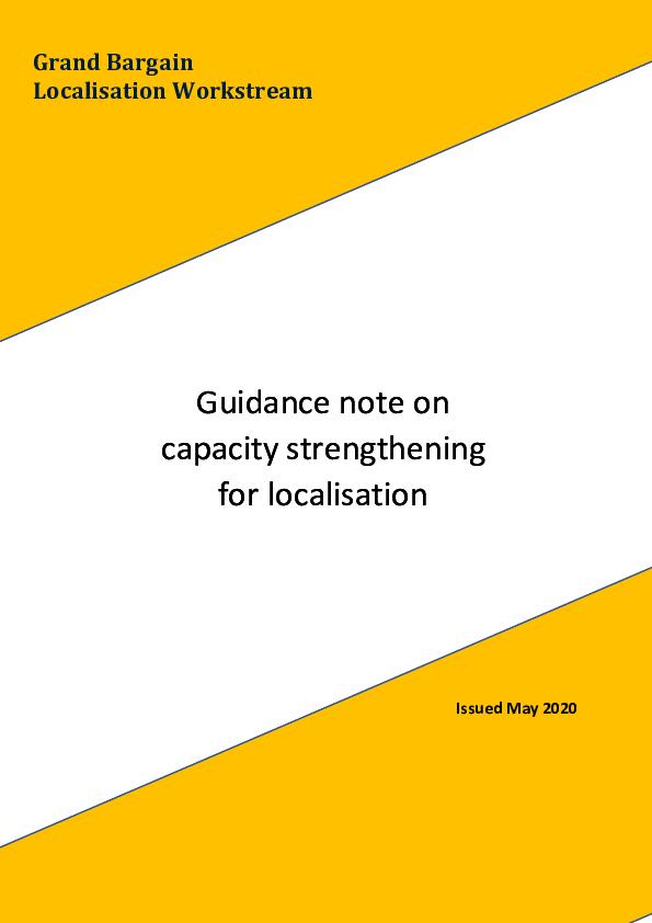 Guidance Note on Capacity Strengthening for Localisation | Save the ...