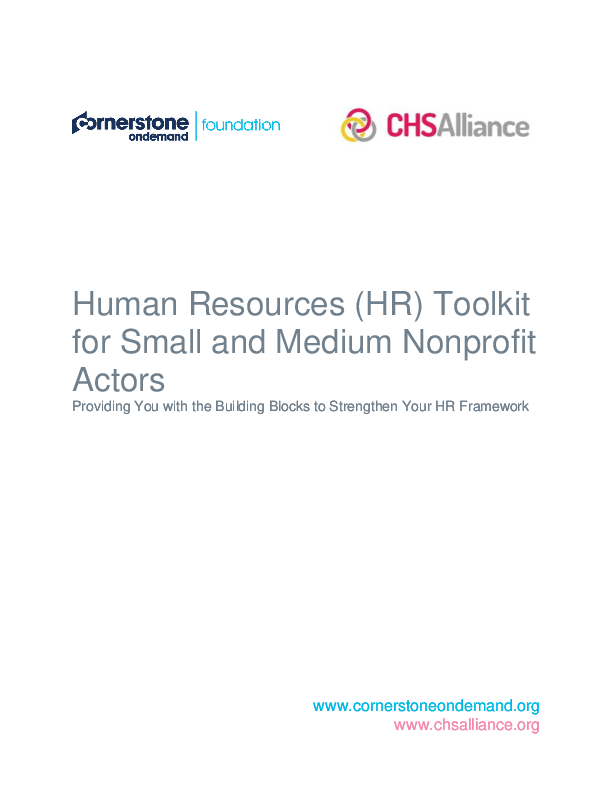 Human Resources (HR) Toolkit for Small and Medium Nonprofit Actors ...