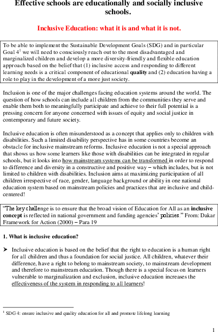 Inclusive Education: What it is and what it is not | Save the Children ...