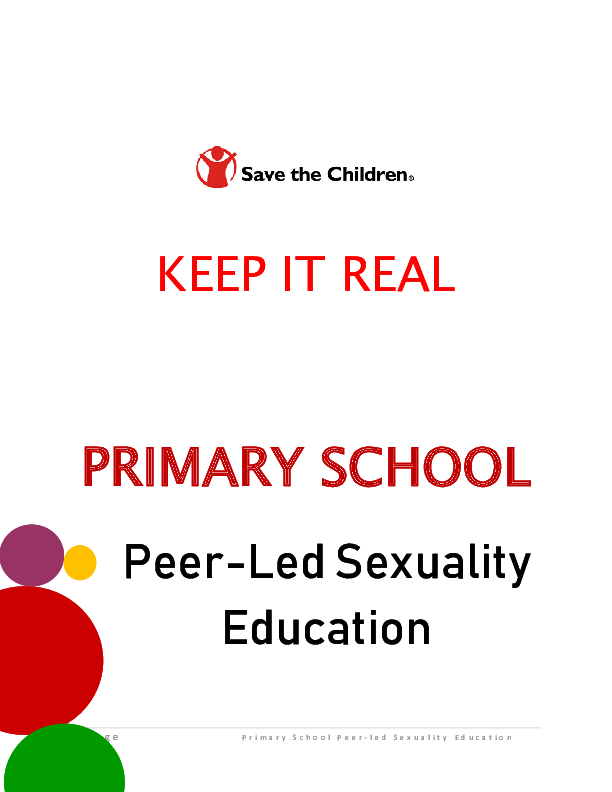 Keep It Real Primary School Peer-Led Sexuality Education Manual | Save ...