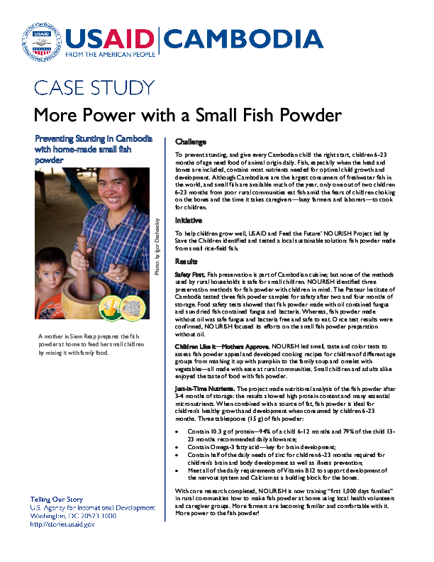 More Power with a Small Fish Powder: Preventing stunting in Cambodia ...