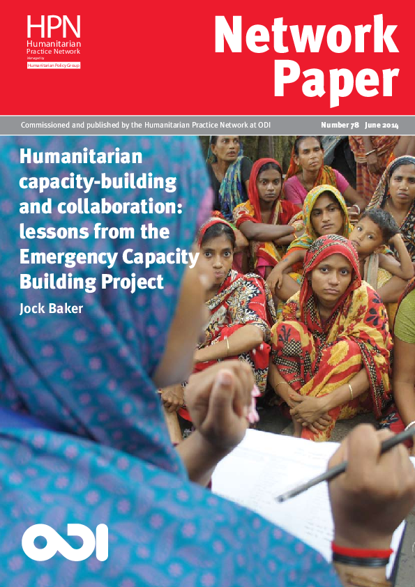 Humanitarian capacity-building and collaboration: lessons from the ...