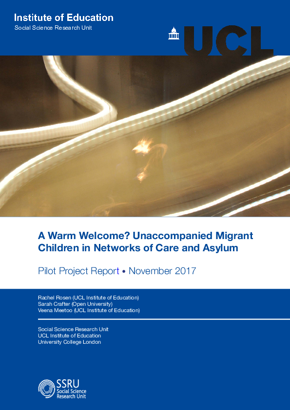 A Warm Welcome? Unaccompanied migrant children in networks of care and ...