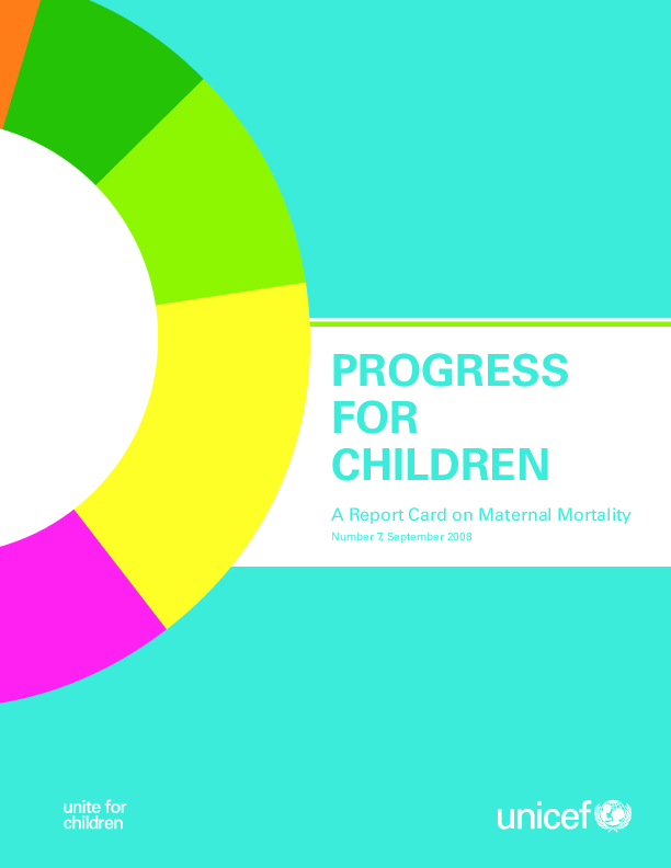 Progress for Children: A report card on maternal mortality | Save the ...