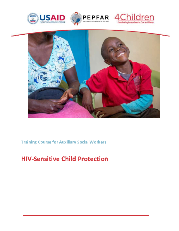 Training Course for Auxiliary Social Workers: HIV-sensitive child ...