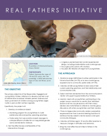 Real Fathers Initiative | Save the Children’s Resource Centre