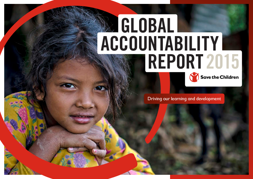 Save the Children Global Accountability Report 2015 | Save the Children ...
