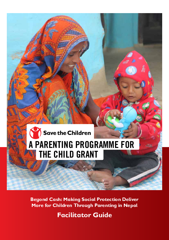 A Parenting Programme for the Child Grant: Facilitator Guide | Save the ...