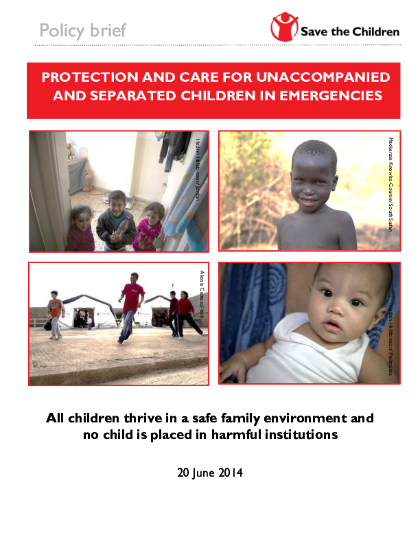 Policy Brief: Protection and Care for Unaccompanied and Separated ...