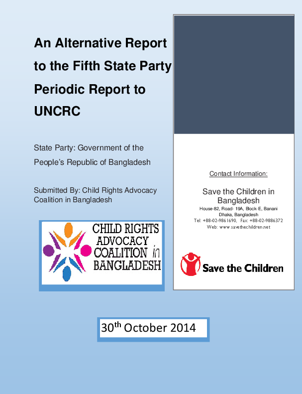 An Alternative Report to the Fifth State Party Periodic Report to UNCRC ...
