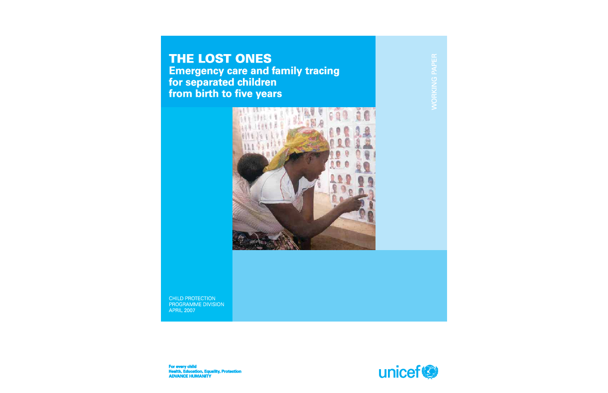 The Lost Ones: Emergency care and family tracing for separated children ...