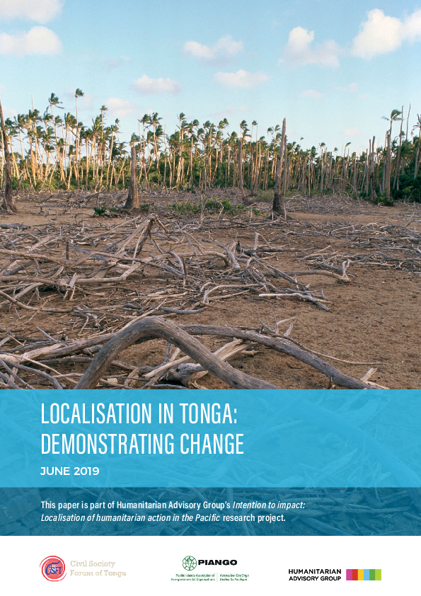Localisation in Tonga: Demonstrating change | Save the Children’s ...