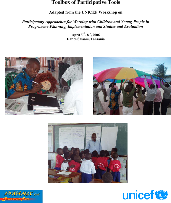 Toolbox of Participative Tools: Adapted from the UNICEF Workshop on ...