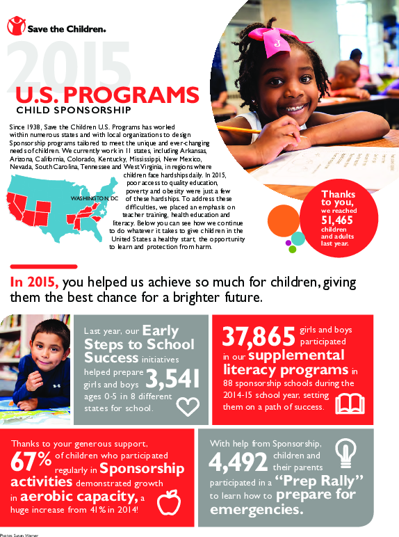 2015 U.S. Programs: Child sponsorship | Save the Children’s Resource Centre