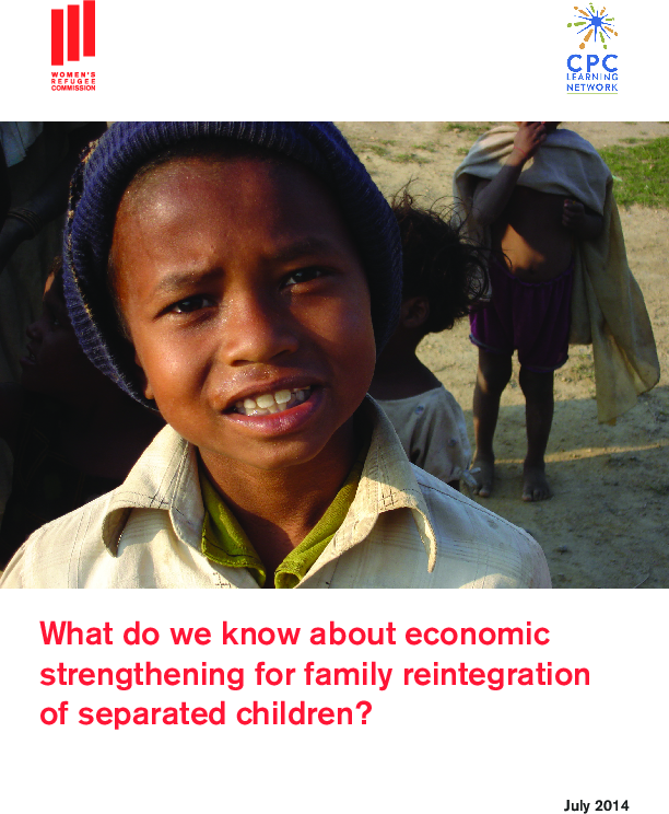 What do we know about economic strengthening for family reintegration ...