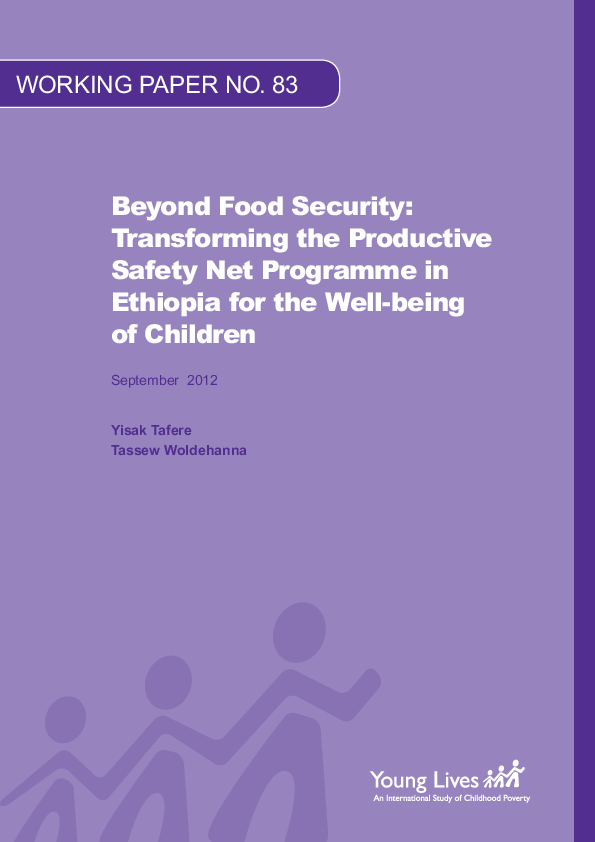 Beyond Food Security: Transforming the Productive Safety Net Programme ...